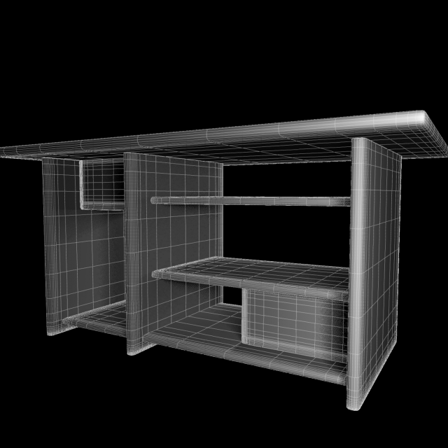 computer table 3D Model in Table 3DExport
