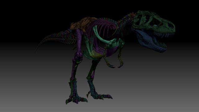 sub tyrannosaurus rex full skeletons - subrex sculpt 3D Model in ...