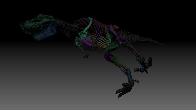 sub tyrannosaurus rex full skeletons - subrex sculpt 3D Model in ...
