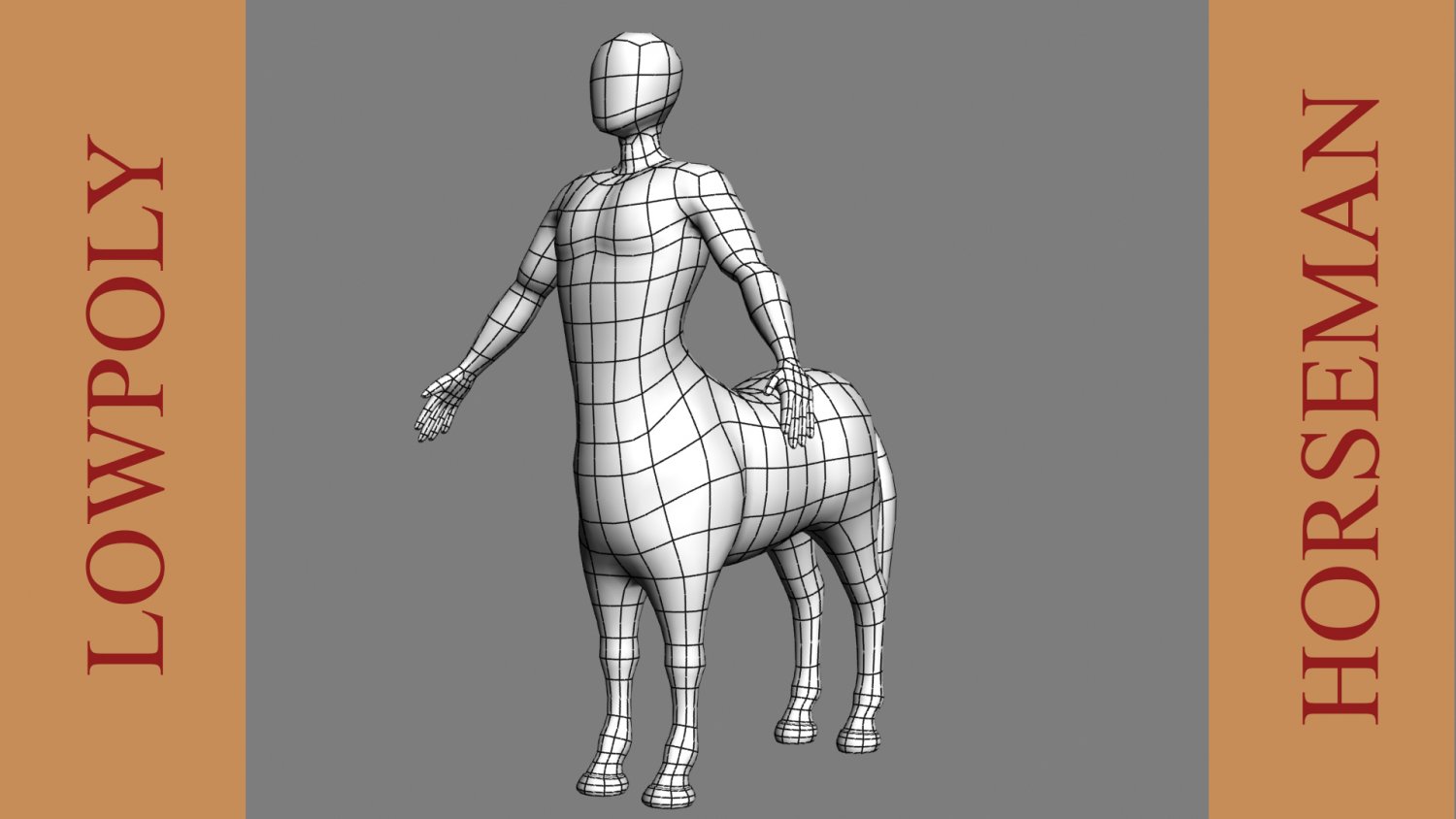 Horse Man 3D Model in Anatomy 3DExport