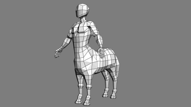 horse man 3D Model in Anatomy 3DExport