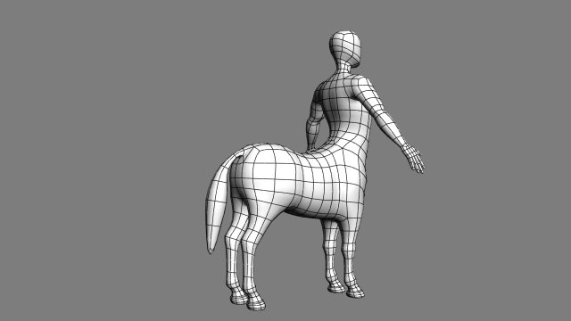 horse man 3D Model in Anatomy 3DExport