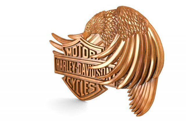 harley davidson cnc 6 3D Print Model in Signs and Logos 3DExport