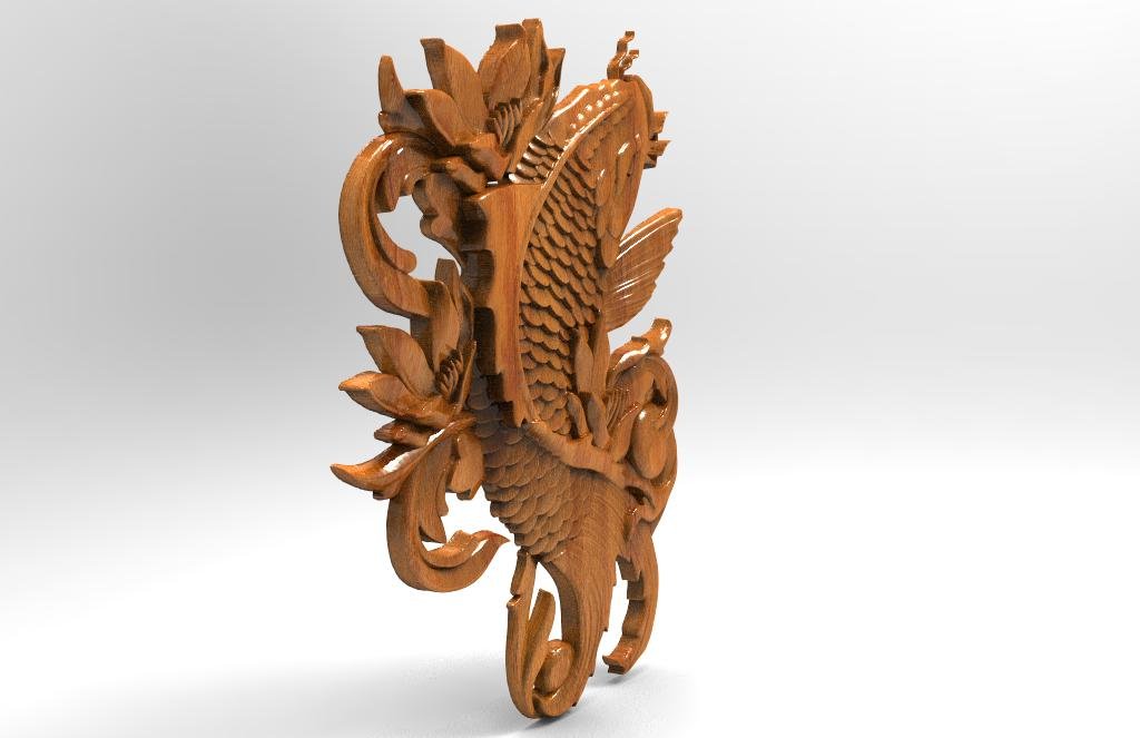 koi fish cnc 3D Print Models in Signs and Logos 3DExport