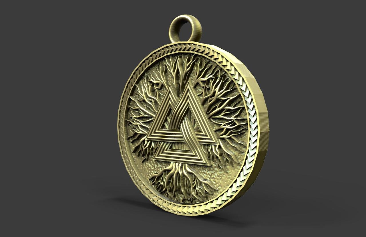 Valknut pendant 3D Print Models in Pendants 3DExport