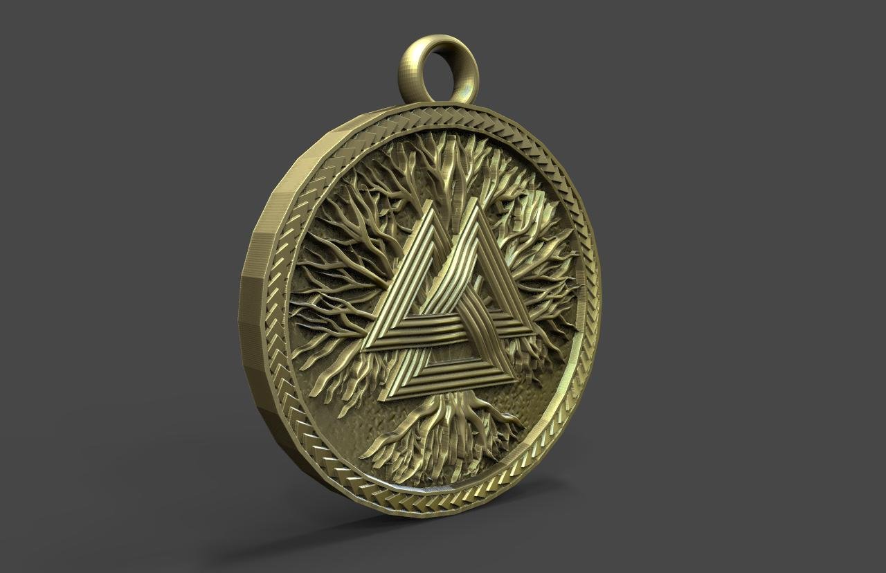 Valknut pendant 3D Print Models in Pendants 3DExport