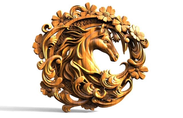 Horse CNC 3D Print Model in Signs and Logos 3DExport