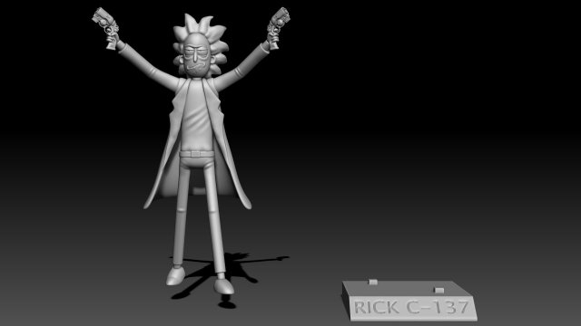 Rick Sanchez - Rick and Morty 3D Print Model in Figurines 3DExport