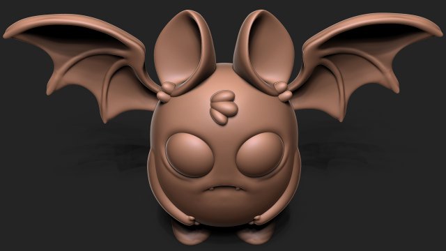 Cartoon Bat 3D Print Model in Figurines 3DExport