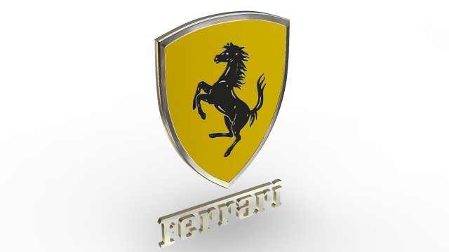 ferrari logo 3D Model in Parts of auto 3DExport