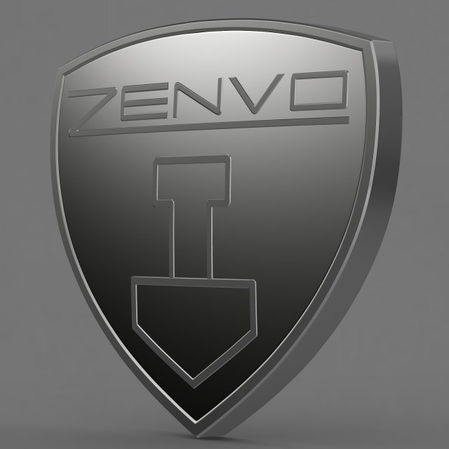 zenvo logo 3D Model in Parts of auto 3DExport