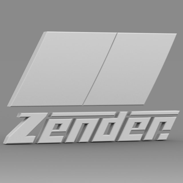 zender logo 3D Model in Parts of auto 3DExport