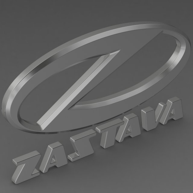 zastava logo 3D Model in Parts of auto 3DExport