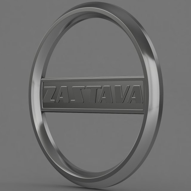 zastava logo 2 Modèle 3D in Parties d'auto 3DExport