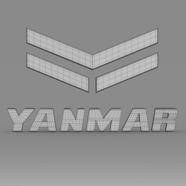 yanmar logo 3D Model in Parts of auto 3DExport