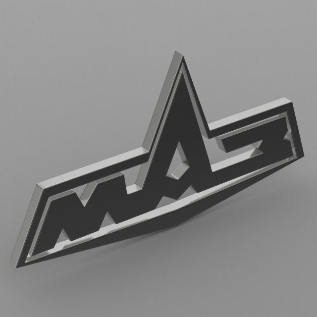 maz logo 3D Model in Parts of auto 3DExport