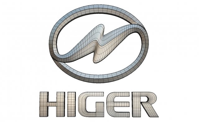 higer logo 3D Model in Parts of auto 3DExport