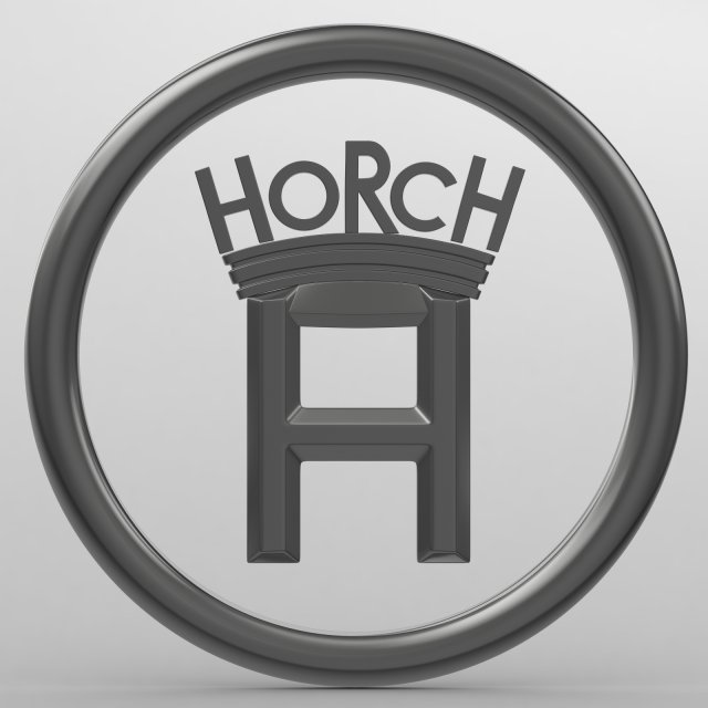 horch logo 3D Model in Parts of auto 3DExport