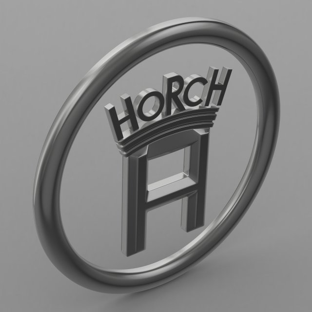 horch logo 3D Model in Parts of auto 3DExport