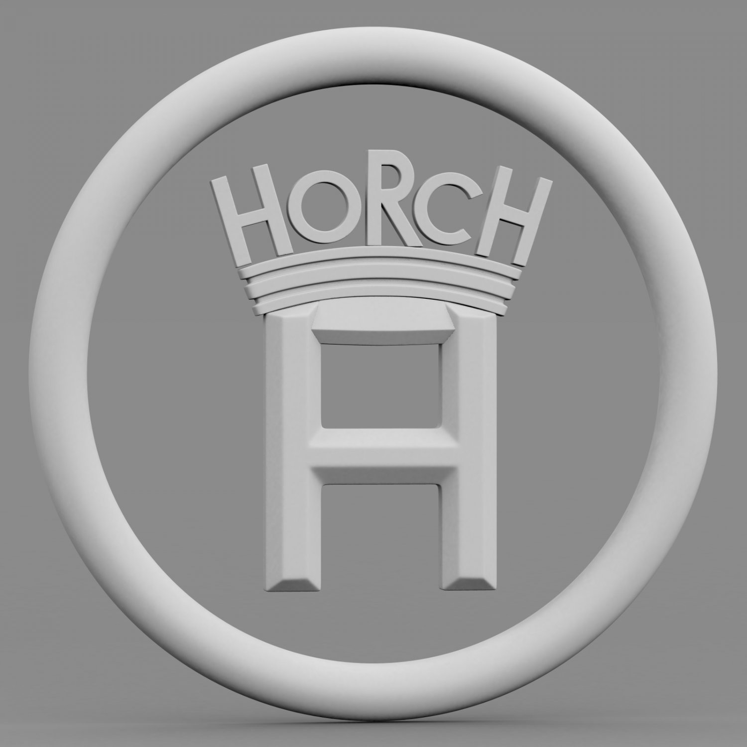 horch logo 3D Models in Parts of auto 3DExport