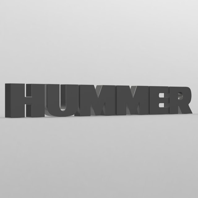 hummer logo 3D Model in Parts of auto 3DExport