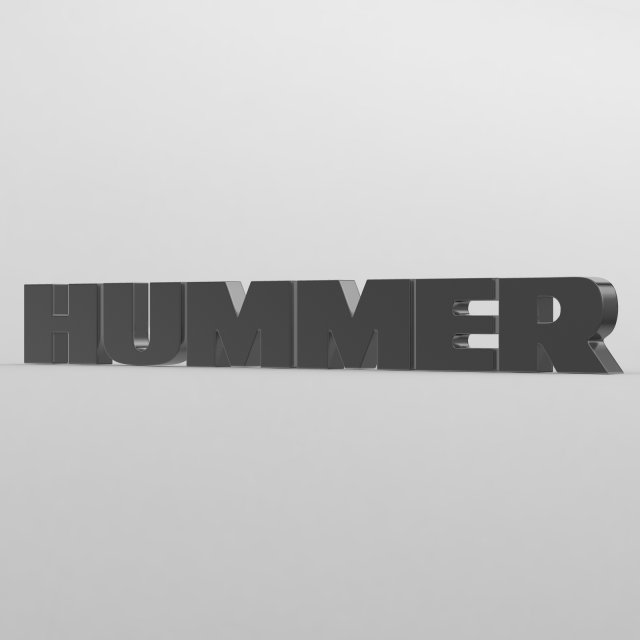 hummer logo 3D Model in Parts of auto 3DExport