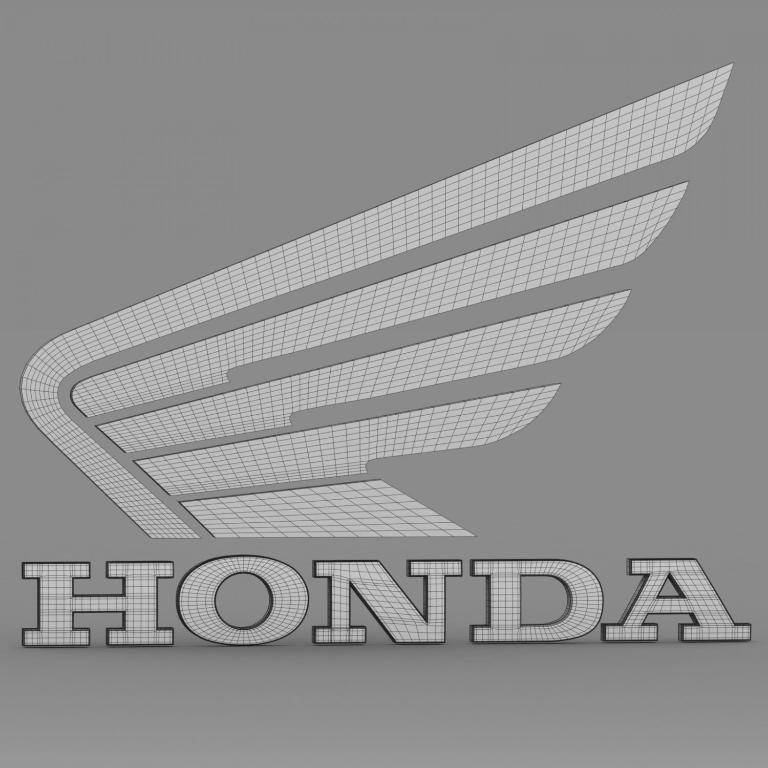Black Honda Wing Logo