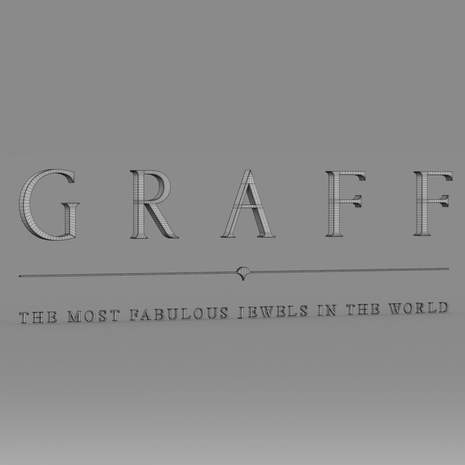 Graff logo 3D Model in Jewellery 3DExport