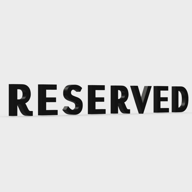 reserved logo 3D Model in Clothing 3DExport