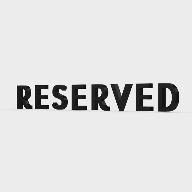 reserved logo 3D Model in Clothing 3DExport