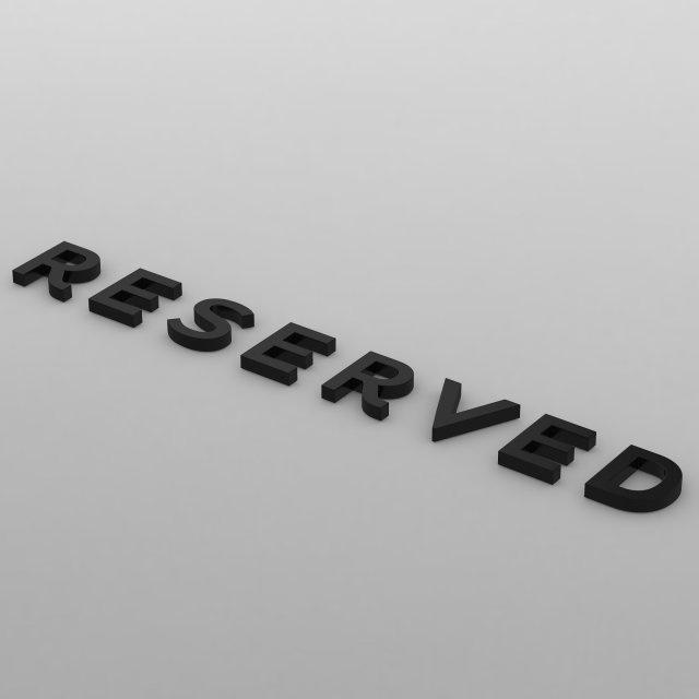 reserved logo 3D Model in Clothing 3DExport