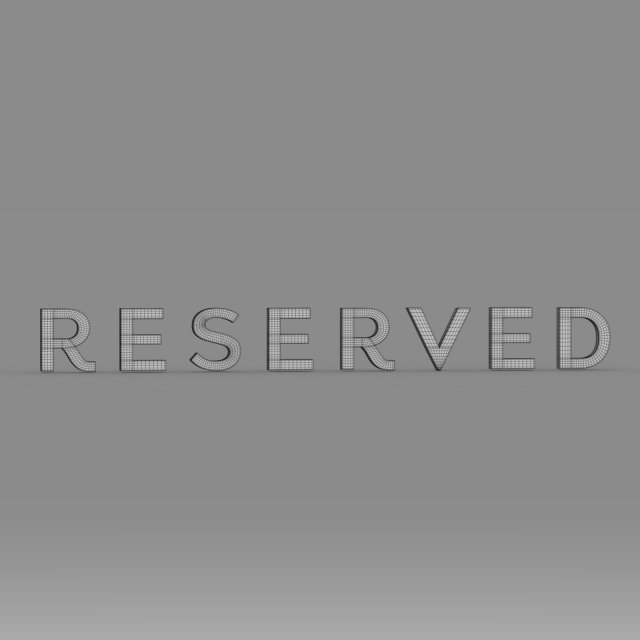 reserved logo 3D Model in Clothing 3DExport