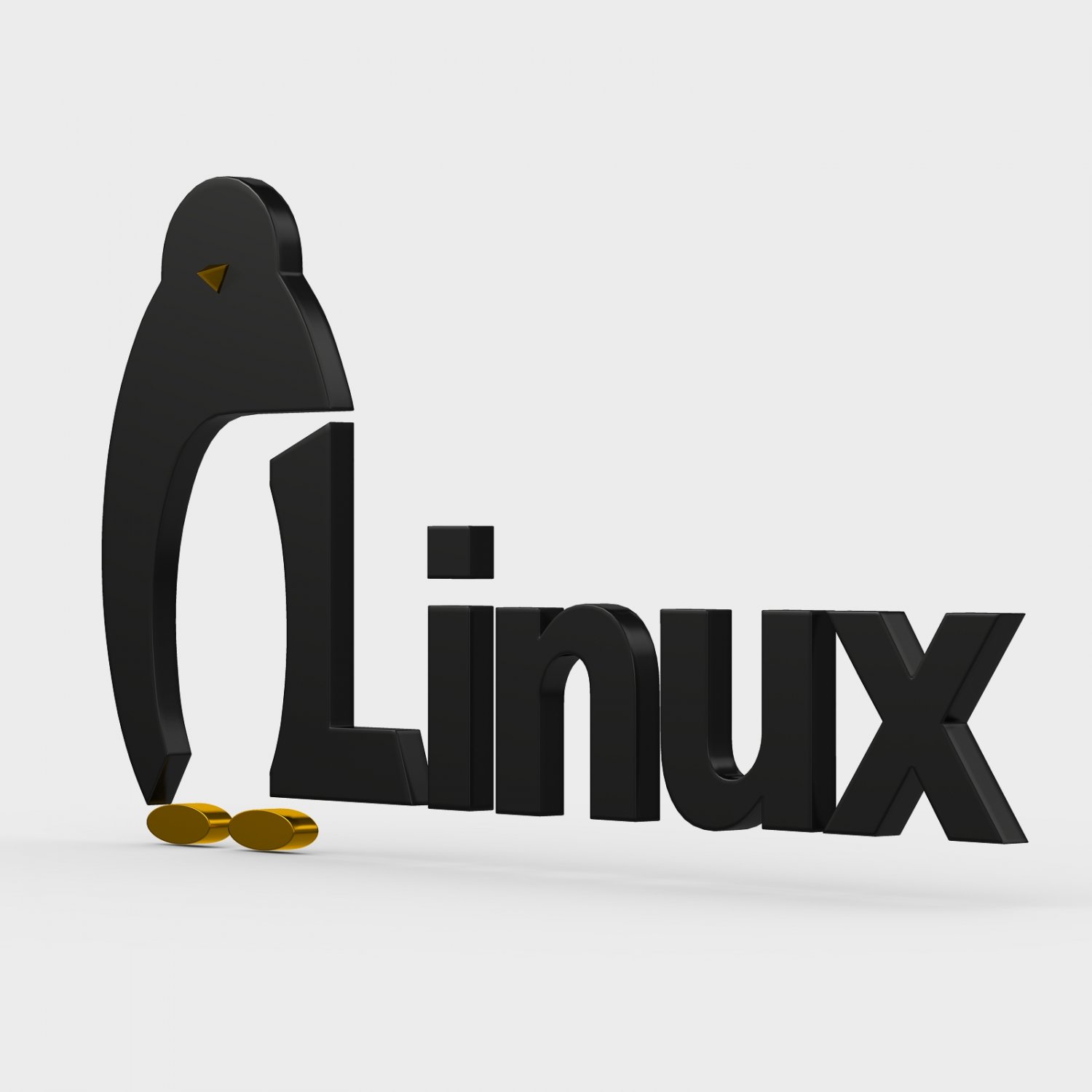 linux logo 3D Models in Parts 3DExport