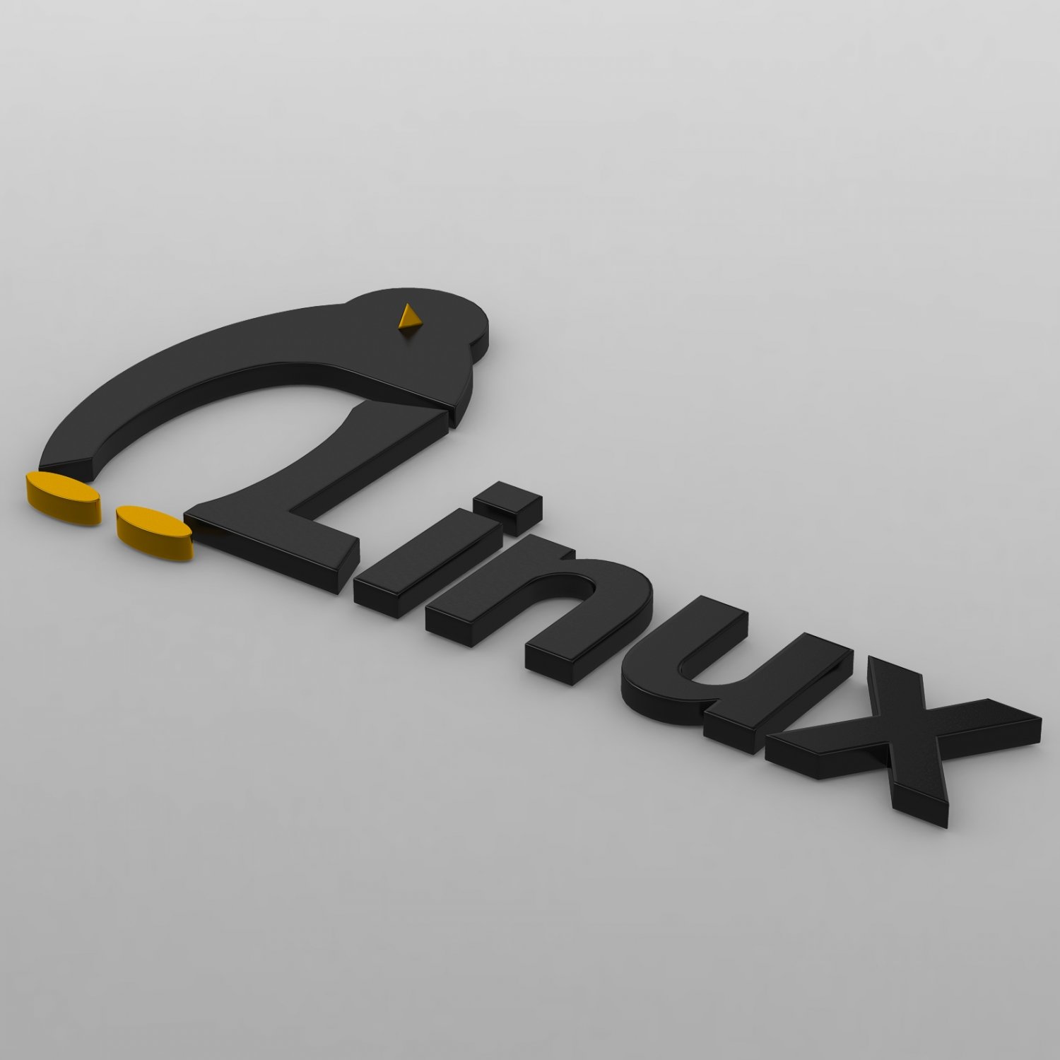 linux logo 3D Models in Parts 3DExport