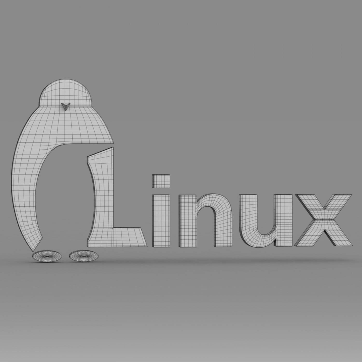 linux logo 3D Models in Parts 3DExport