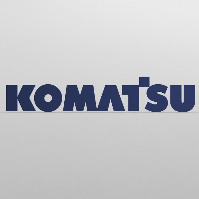 komatsu logo 3D Model in Parts of auto 3DExport