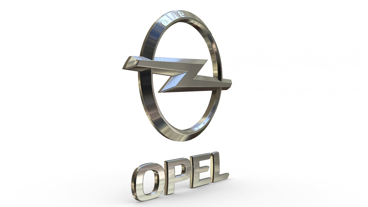 Opel logo 3D Model in Parts of auto 3DExport
