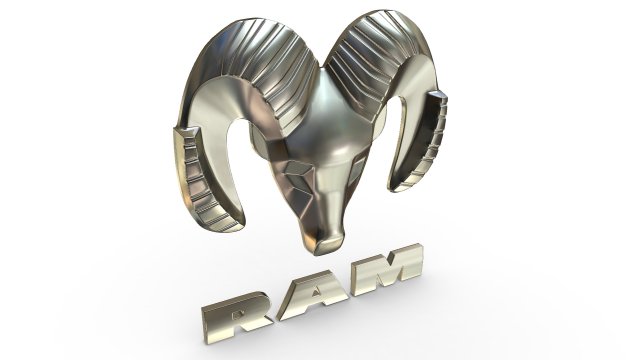 ram logo 3D Model in Parts of auto 3DExport