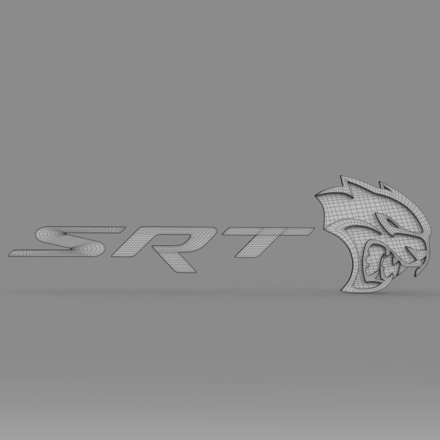 dodge challenger srt logo 3D Model in Parts of auto 3DExport