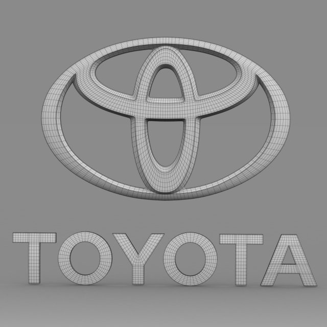 toyota logo 3D Model in Parts of auto 3DExport