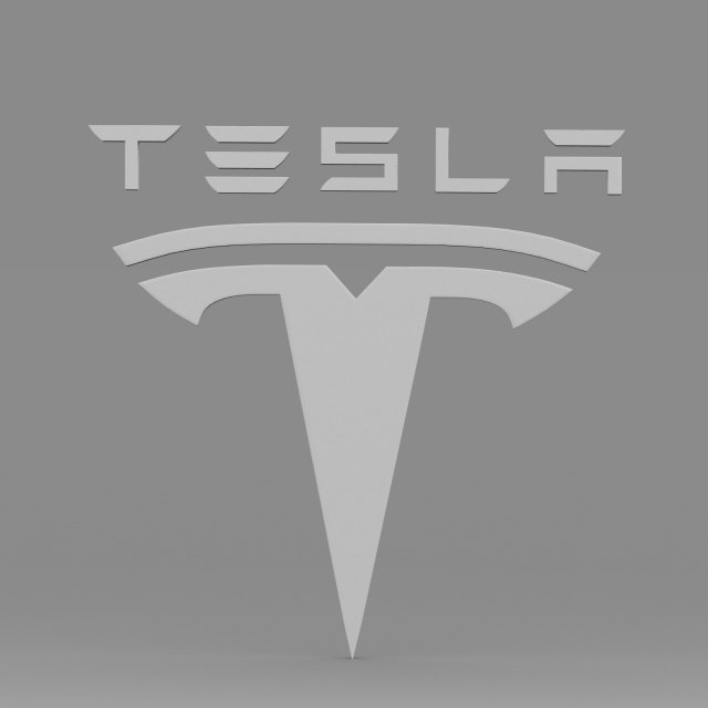 tesla logo 3D Model in Parts of auto 3DExport