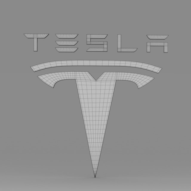 tesla logo 3D Model in Parts of auto 3DExport