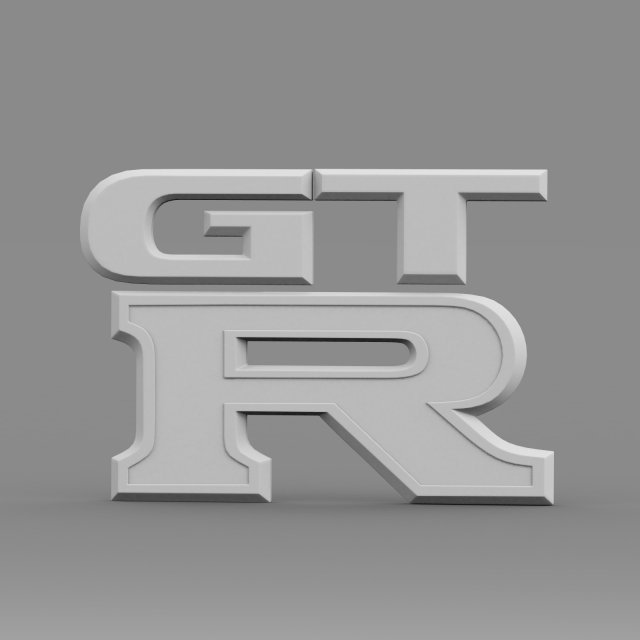 gtr logo 3D Model in Parts of auto 3DExport