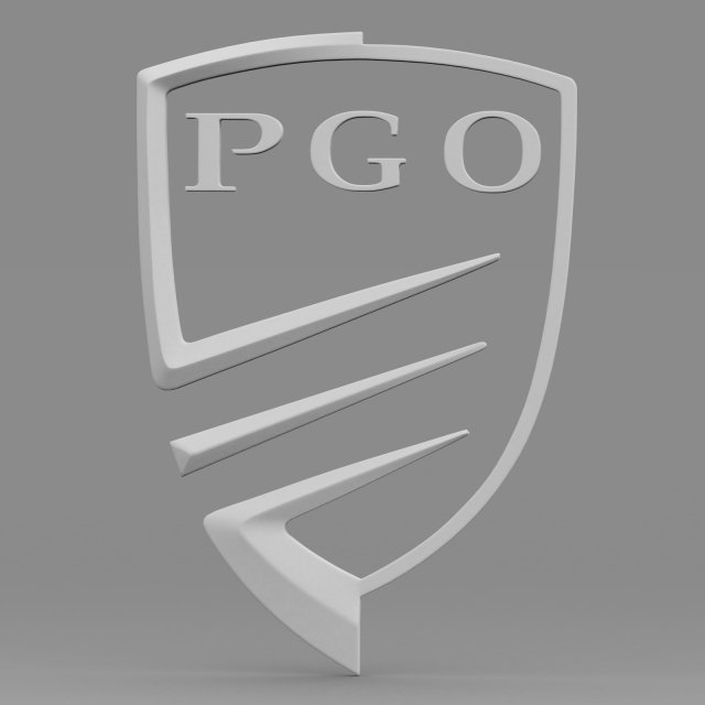 pgo logo 3D Model in Parts of auto 3DExport