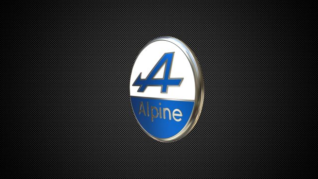 alpine logo 3D Model in Parts of auto 3DExport