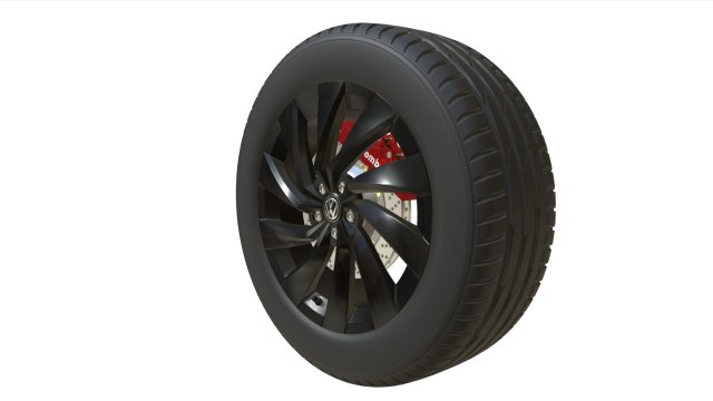 volkswagen wheel 3D Model in Parts of auto 3DExport