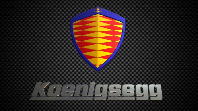 koenigsegg logo 3D Model in Parts of auto 3DExport