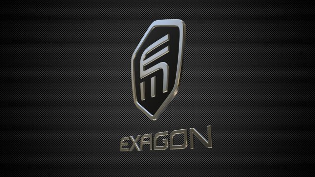 exagon logo 3D Model in Parts of auto 3DExport
