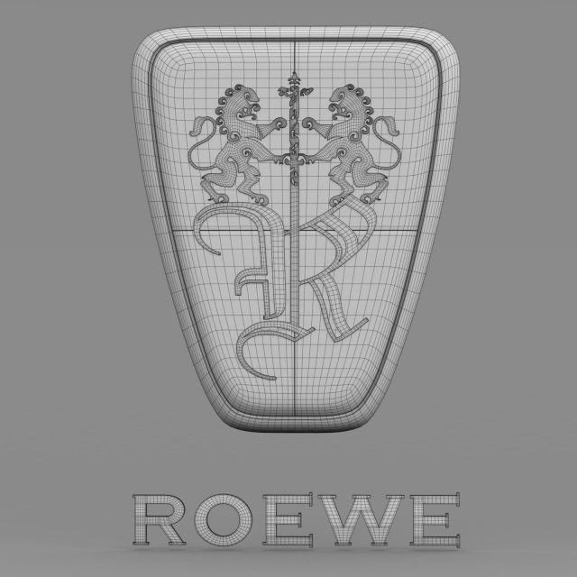 roewe logo 3D Model in Parts of auto 3DExport