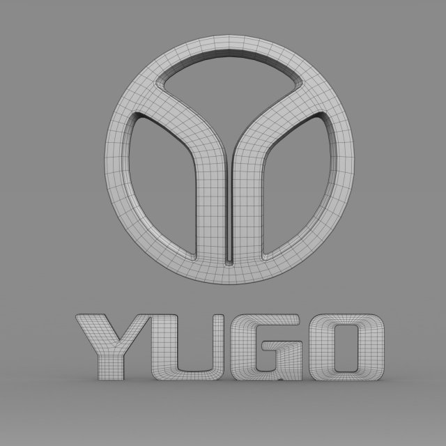 yugo logo 3D Model in Parts of auto 3DExport